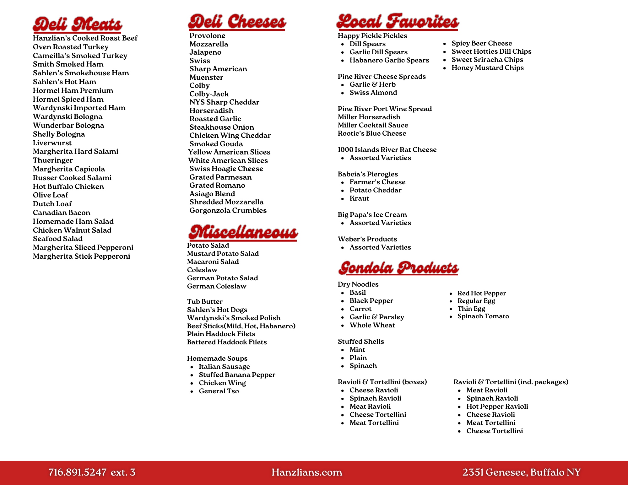 Homemade Sausage Products in Western NY | Hanzlian’s Homemade Sausage